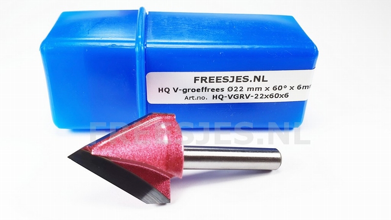 HQ V-groef frees Ø22 mm x 60°