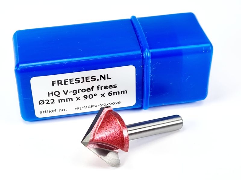 HQ V-groef frees Ø22 mm x 90° x 6mm